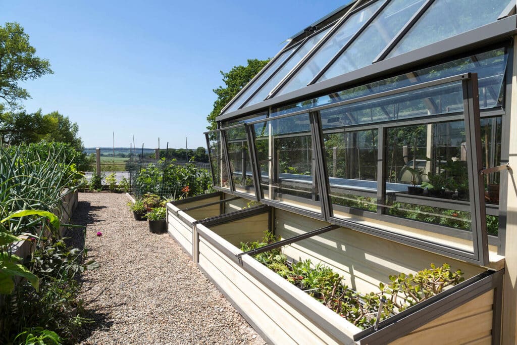 Aluminium Cold Frame Glasshouses For Sale | Cultivar Greenhouses Inc.