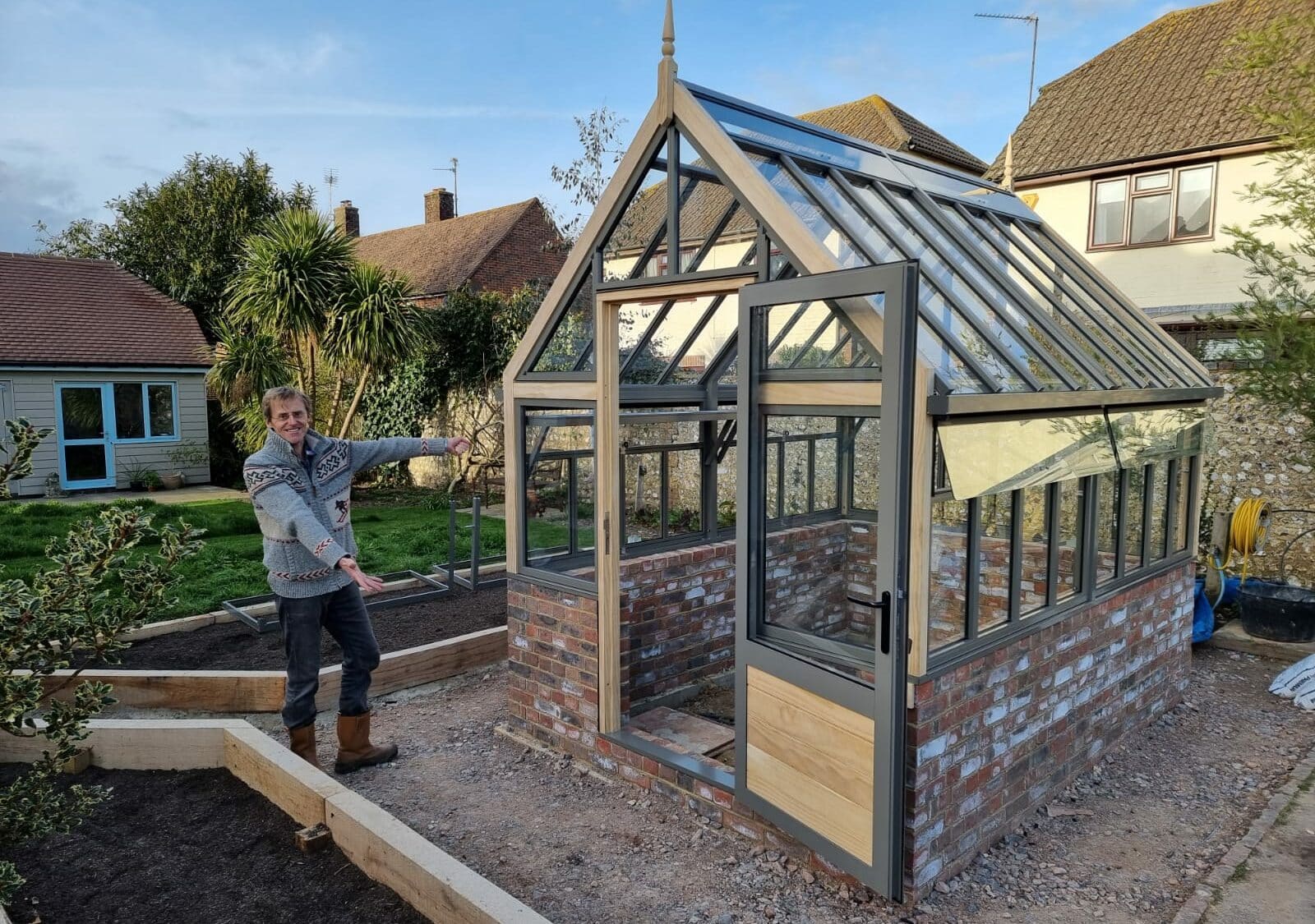 Newly built Dwarf Wall Greenhouse - Cultivar Greenhouses Inc. USA ...