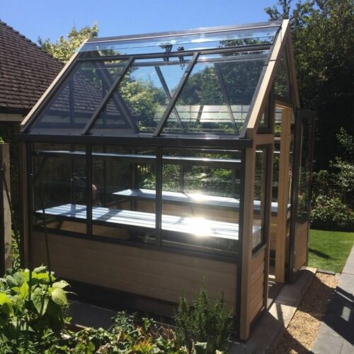 Small walk in greenhouse